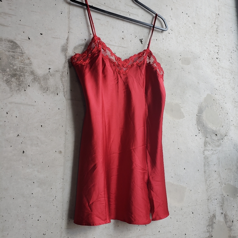 90s Vs Mini Satin Slip Dress Lingerie M Gem
